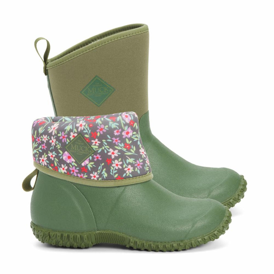 Muck Footwear Women MUCKSTER II MID GREEN/FLORALPRINT – Muck Boot ...