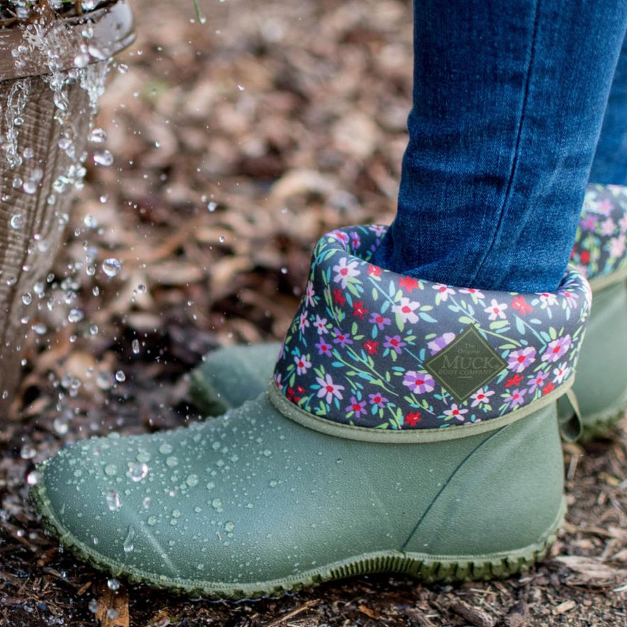Muck Footwear Women MUCKSTER II MID GREEN/FLORALPRINT – Muck Boot ...